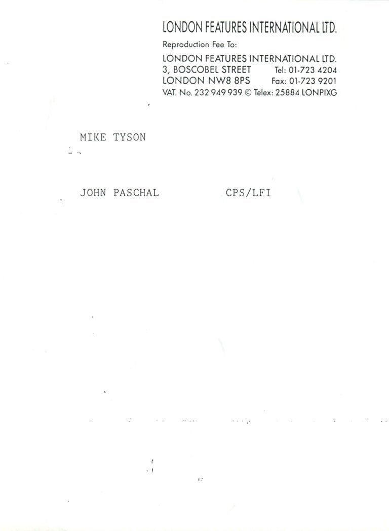 John Paschall - Mike Tyson in Boxing Gloves Vintage Original Photograph ...