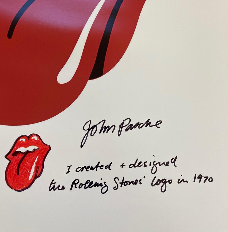 John Pasche - John Pasche 'The Rolling Stones Tongue and Lips', signed ...