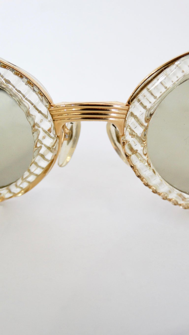 John Paul Gaultier 1990s Textured Oval Fancy Sunglasses at 1stDibs ...