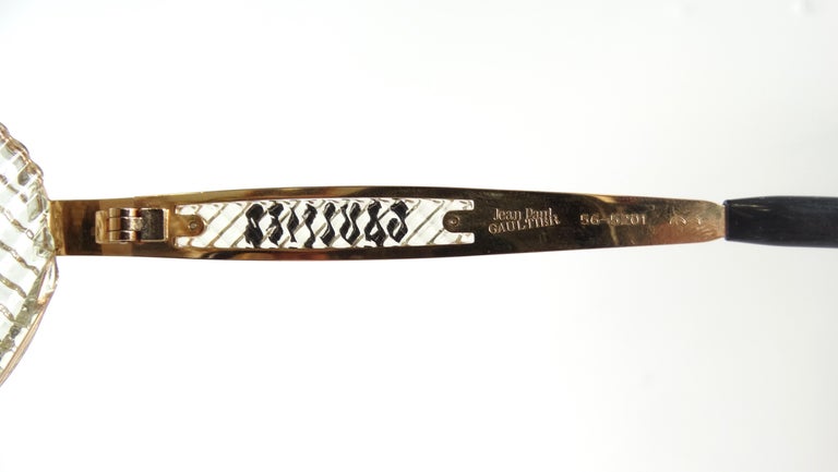 John Paul Gaultier 1990s Textured Oval Fancy Sunglasses at 1stDibs ...