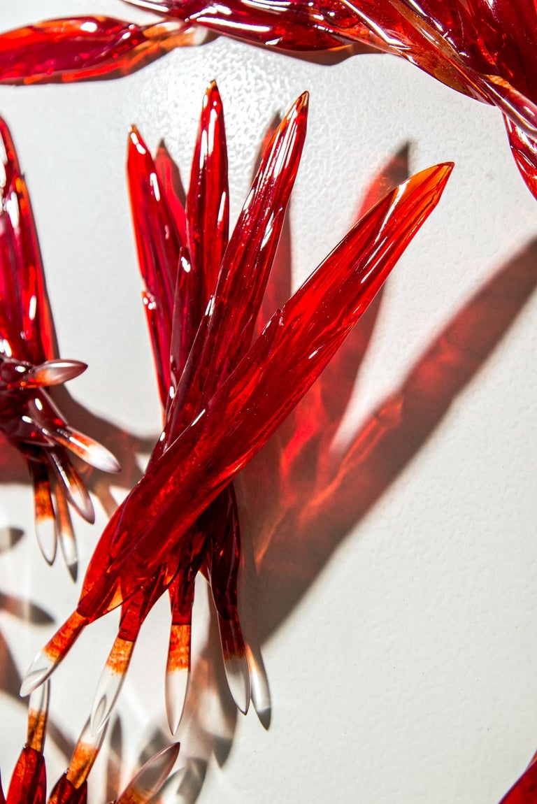 John Paul Robinson - Fire Fly - large, red, translucent, feathers ...