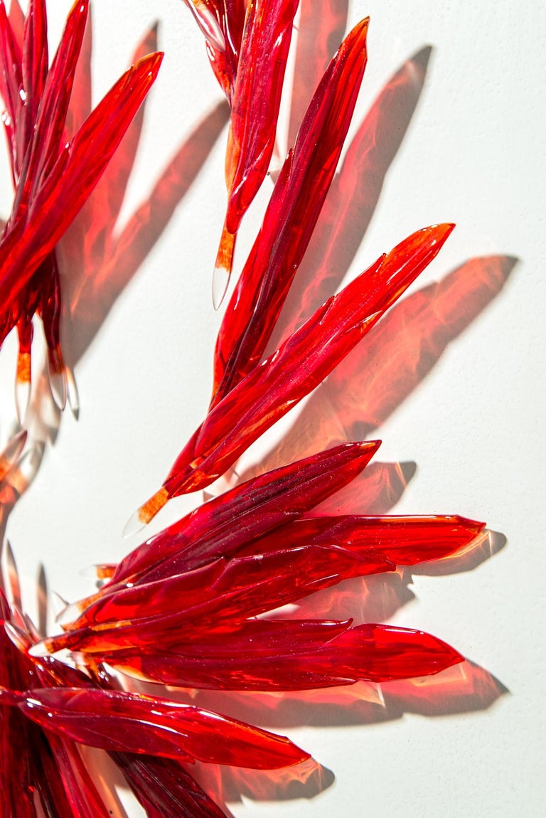 John Paul Robinson - Fire Fly - large, red, translucent, feathers ...