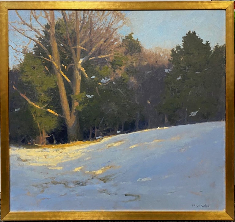 John Phillip Osborne - Snow, original 28x30 Hudson River School ...