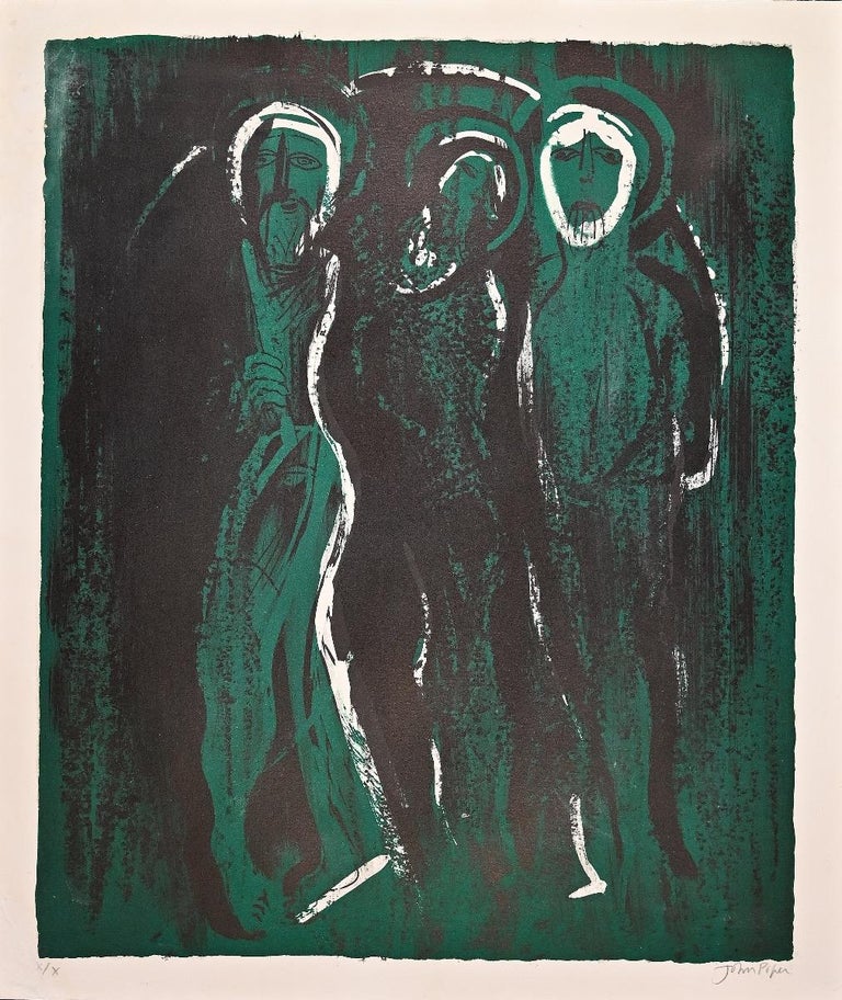 John Piper - Saints - Original Lithograph by John Piper - 1975 at 1stDibs