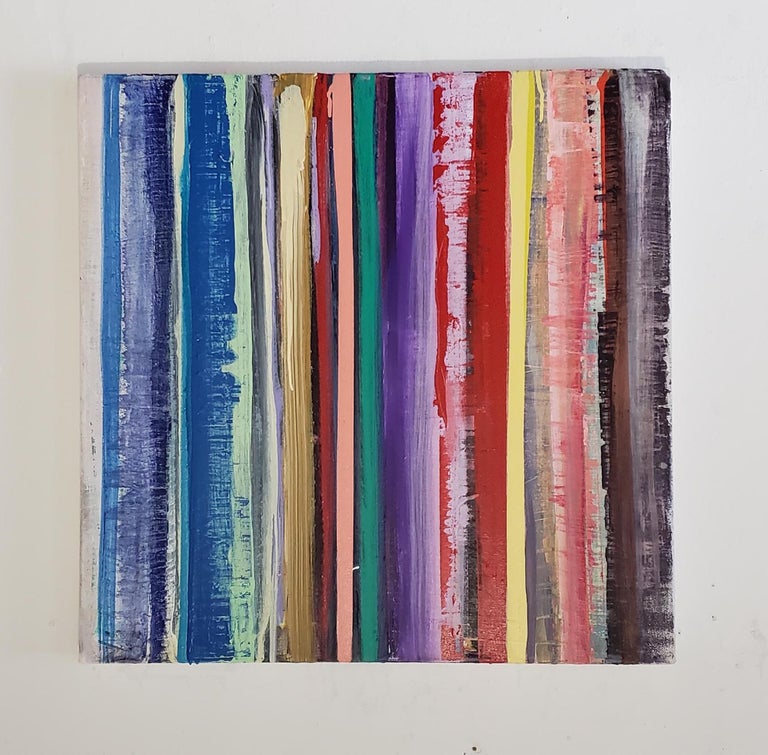 John Platt - Chord 10 striped triptych, Painting For Sale at 1stdibs