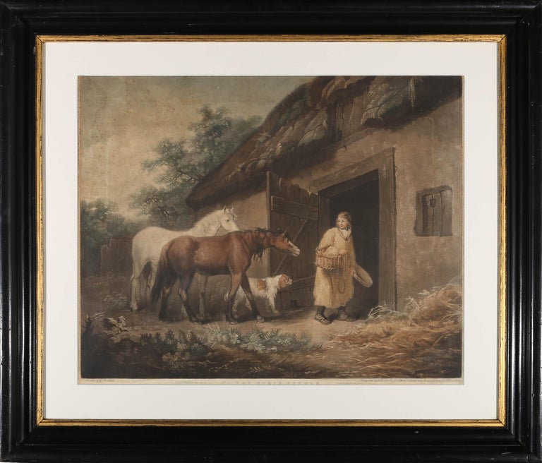 John Raphael Smith nach George Morland - 1797 Mezzotint, Das Pferd ...