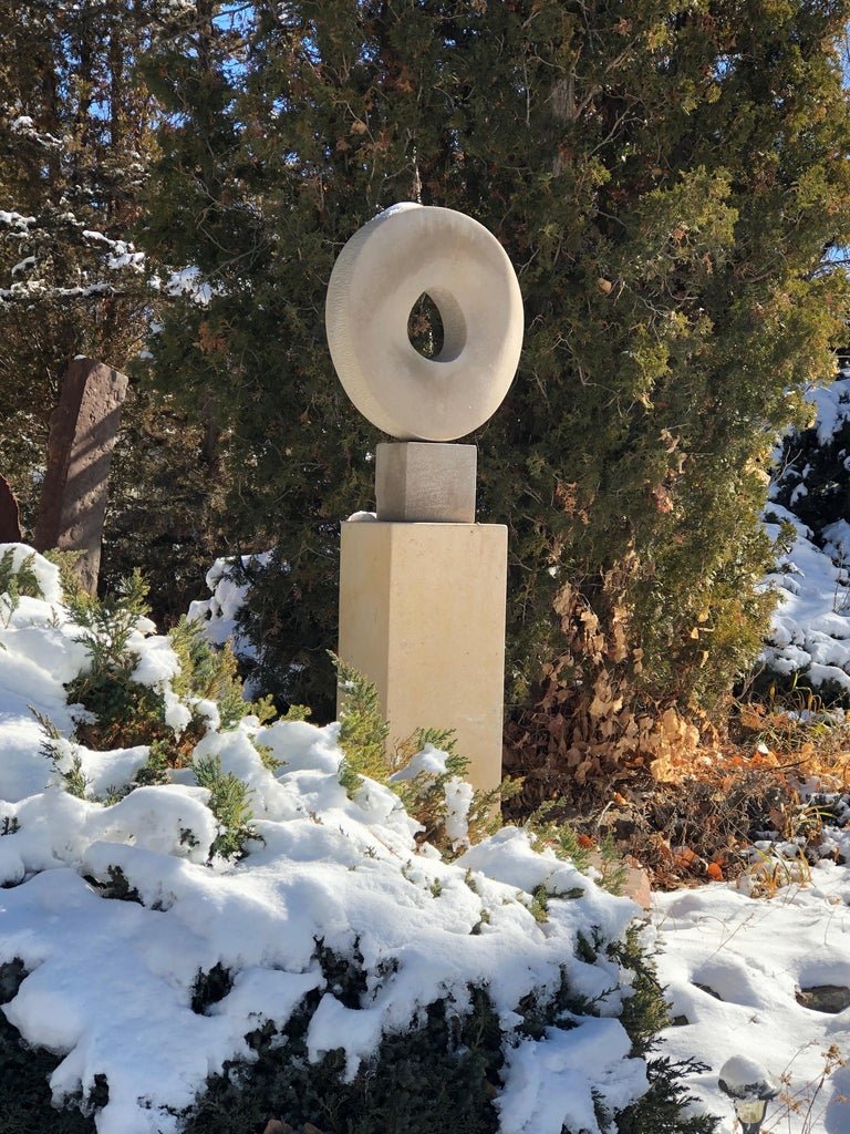 John Reeves - Portal, limestone sculpture, abstract, circle, John ...