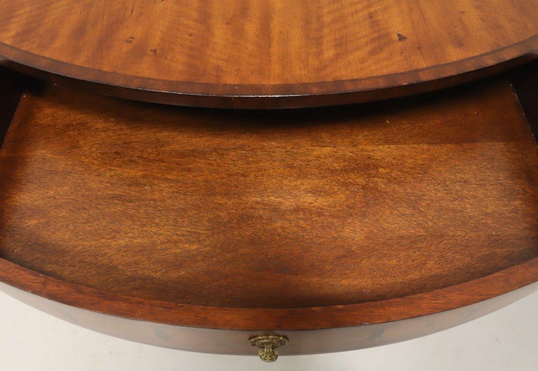 JOHN-RICHARD European Crossroads George III Inlaid Marquetry Demilune Cabinet For Sale at 1stDibs