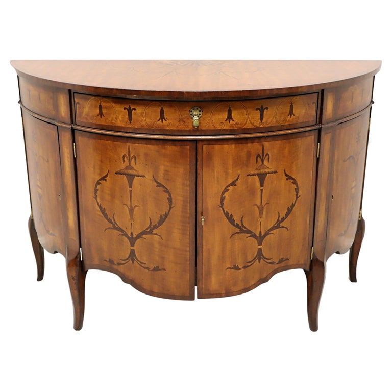 JOHN-RICHARD European Crossroads George III Inlaid Marquetry Demilune ...