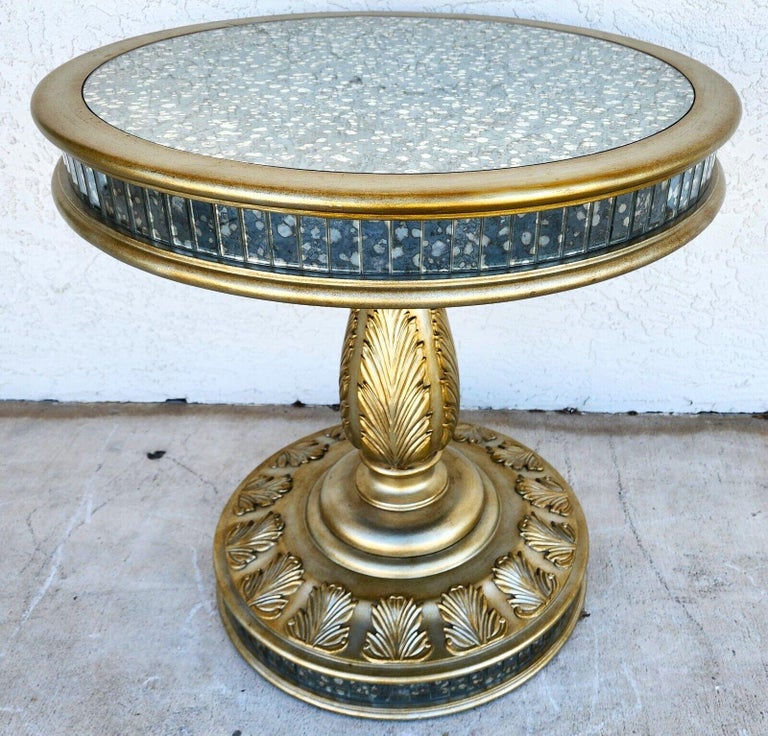 John Richard Style Eglomise Mirror Center Accent Table For Sale at 1stDibs