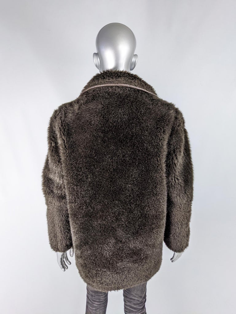 John Richmond Mens Vintage Faux Fur Coat, 1990s at 1stDibs | 70s fur coat men