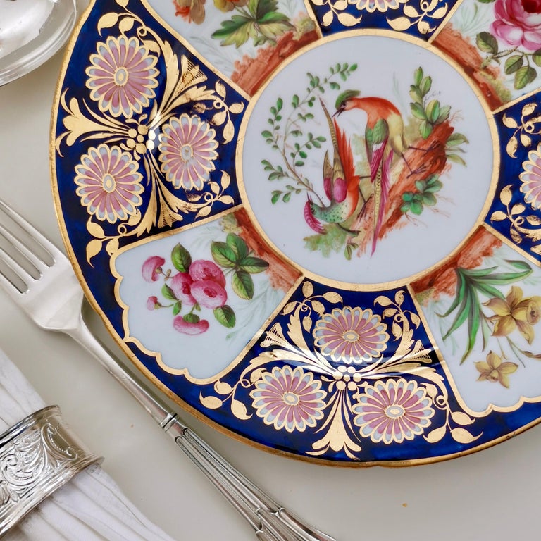 John Rose Coalport Plate, Sèvres Style Birds and Flowers, circa 1815 at ...