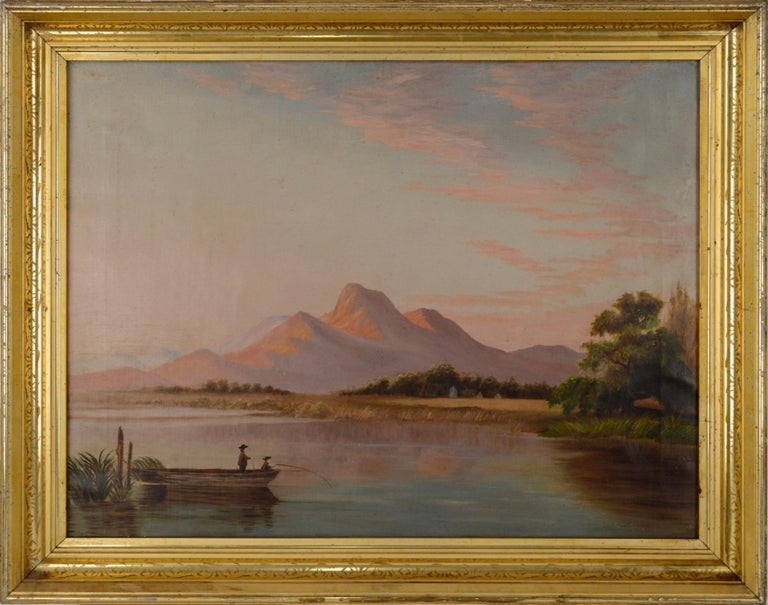 "Sunset on the San Joaquin delta 1885" Mt. Diablo (after) John Ross Key ...