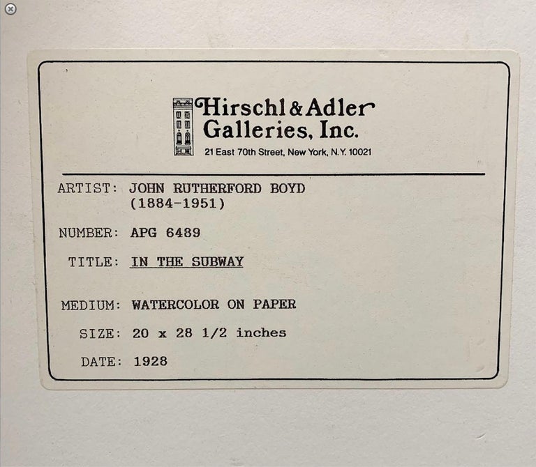 John Rutherford Boyd - In the Subway Art Deco Style at 1stDibs