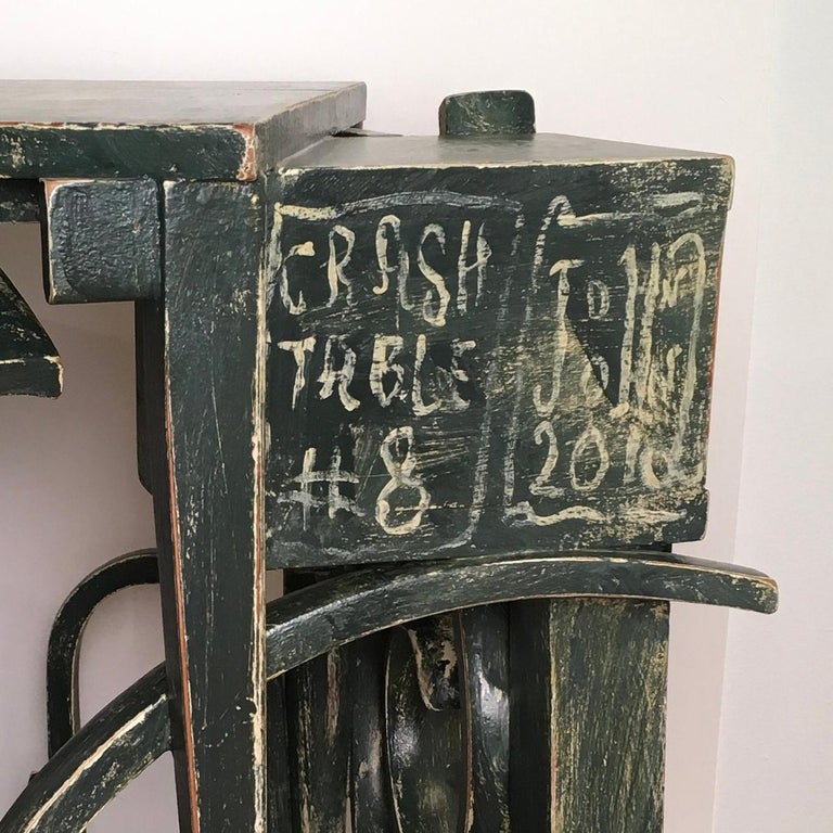 John Seubert - Crash Table 8, Found Object Side Table, Pedestal For ...