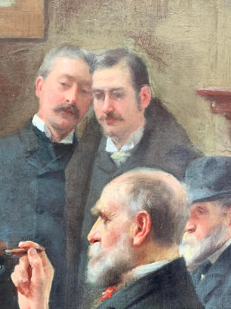 Unknown - 19th century American or European, Interior portrait of rich ...