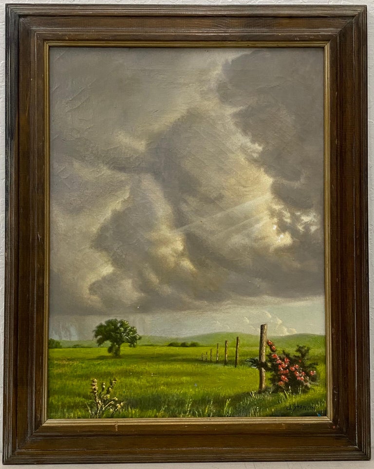 John Stancin - John Stancin Green Country Landscape with Gray Clouds ...