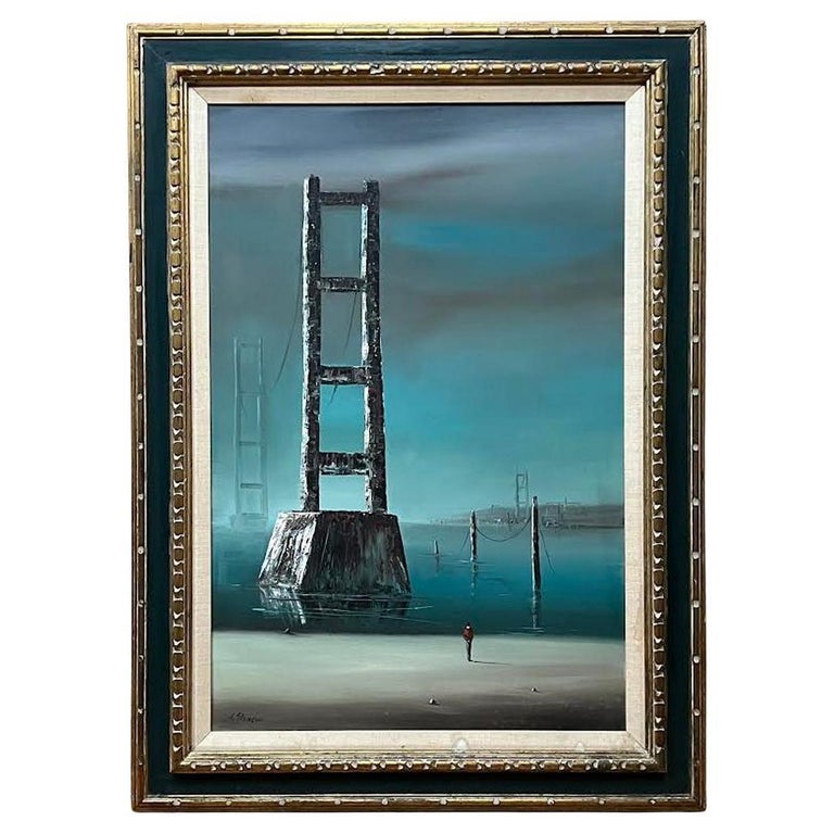 John Stancin - Surrealist Oil Painting of a Lone Figure Lost in an ...