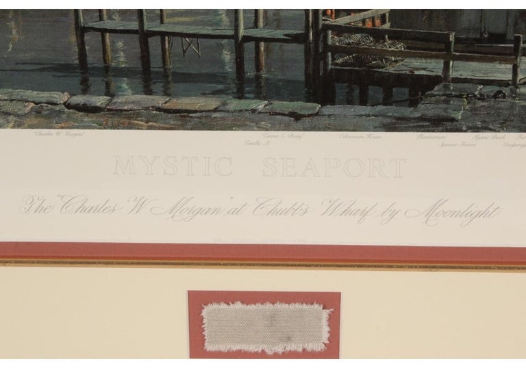 J. Stobart Lithograph "Mystic Seaport. "The Charles L. Morgan" at Chubb ...