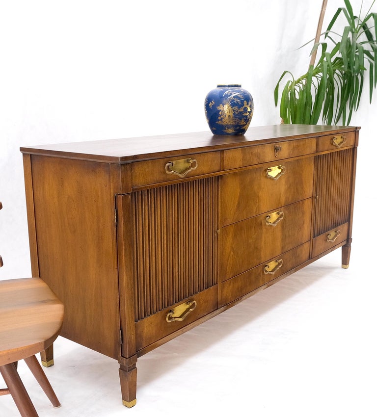 John Stuart American Mid-Century Modern Walnut Long Dresser Credenza ...