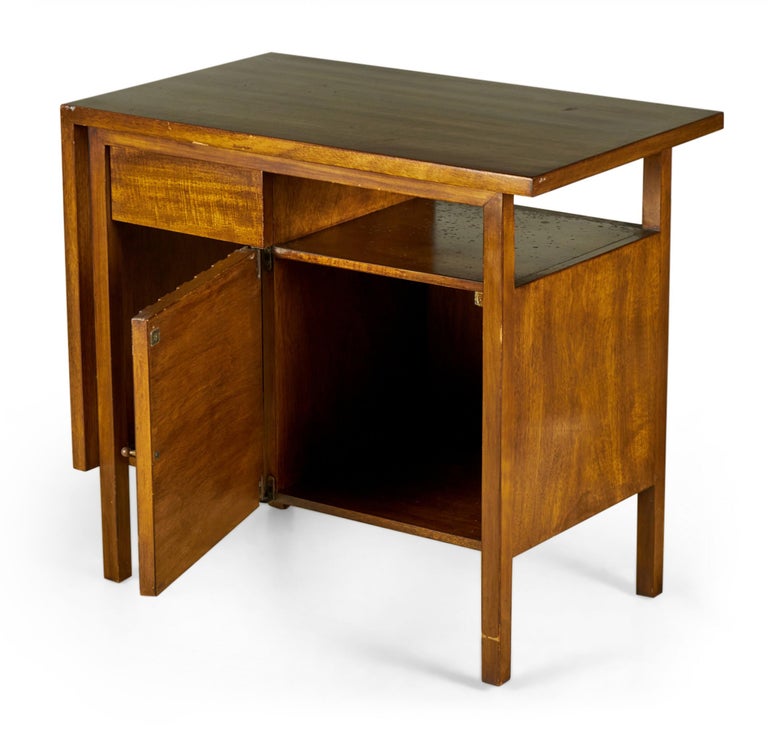 John Stuart American Mid-Century Walnut Slat Front Right Cabinet ...