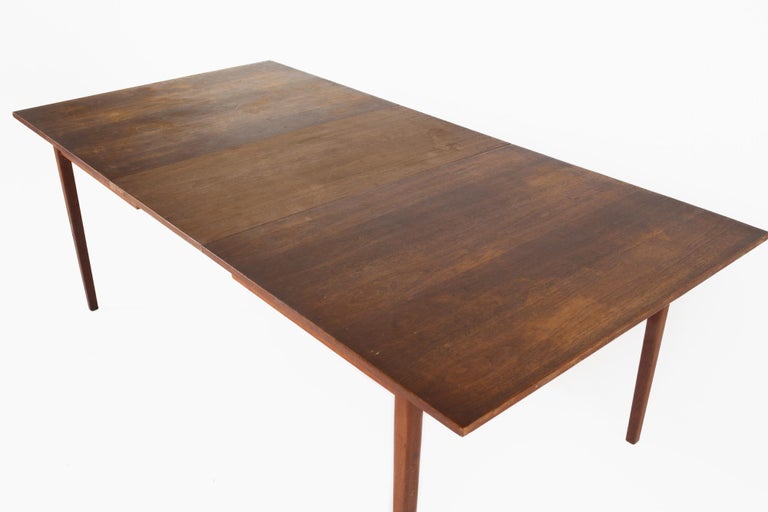 John Stuart for Mount Airy Style Mid Century Walnut Dining Table with ...