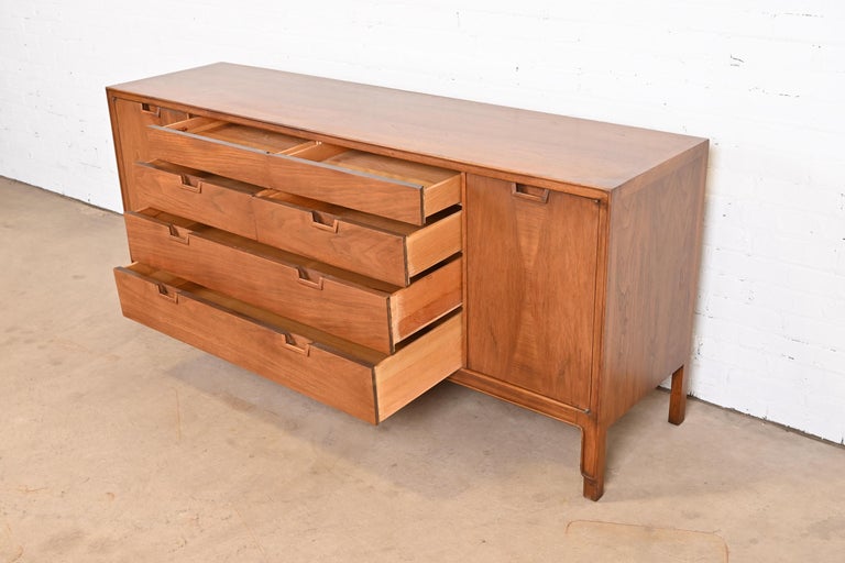 John Stuart Janus Collection Mid-Century Modern Walnut 14-Drawer ...