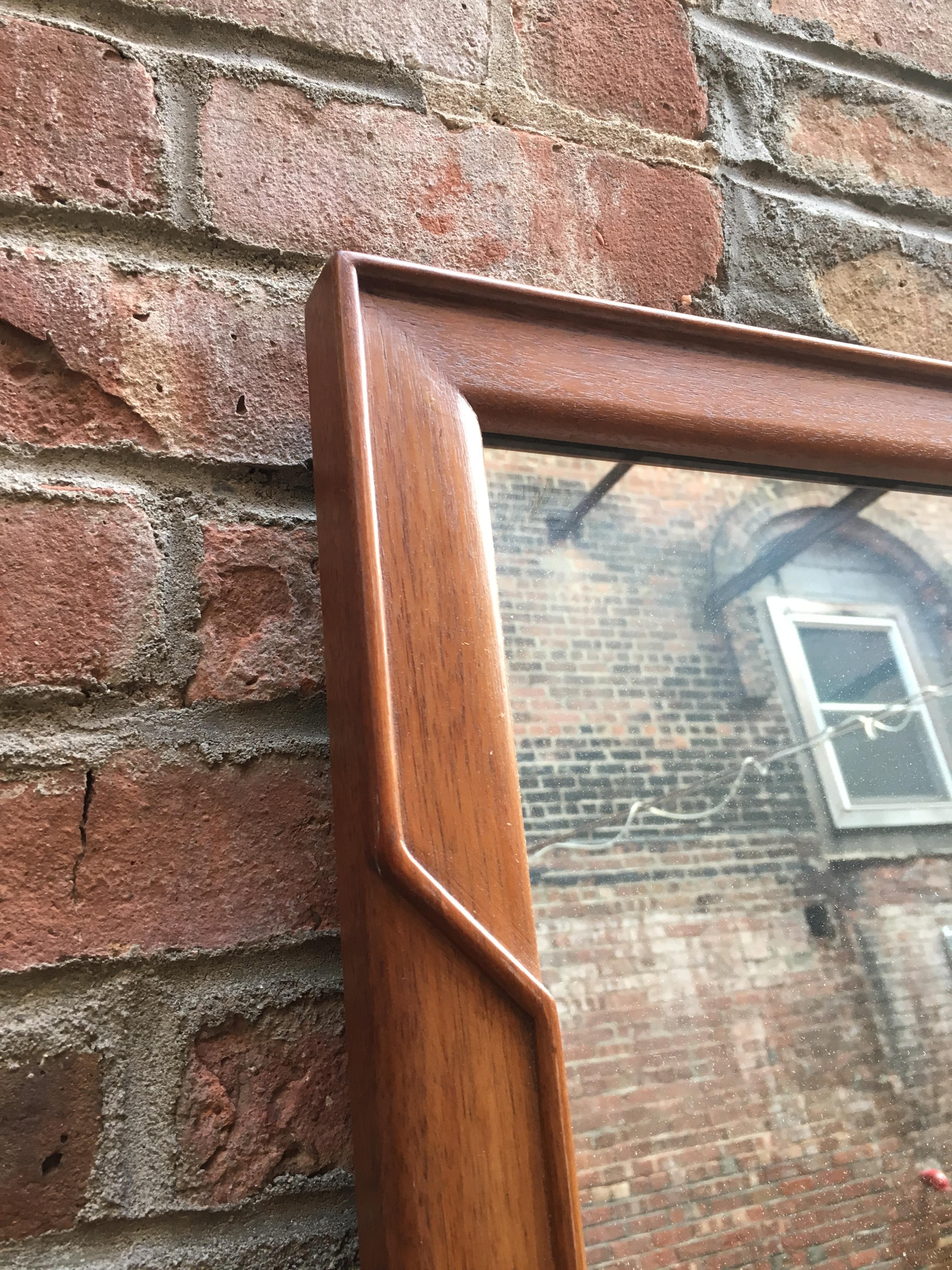 John Stuart Janus Collection Walnut Mirror at 1stDibs