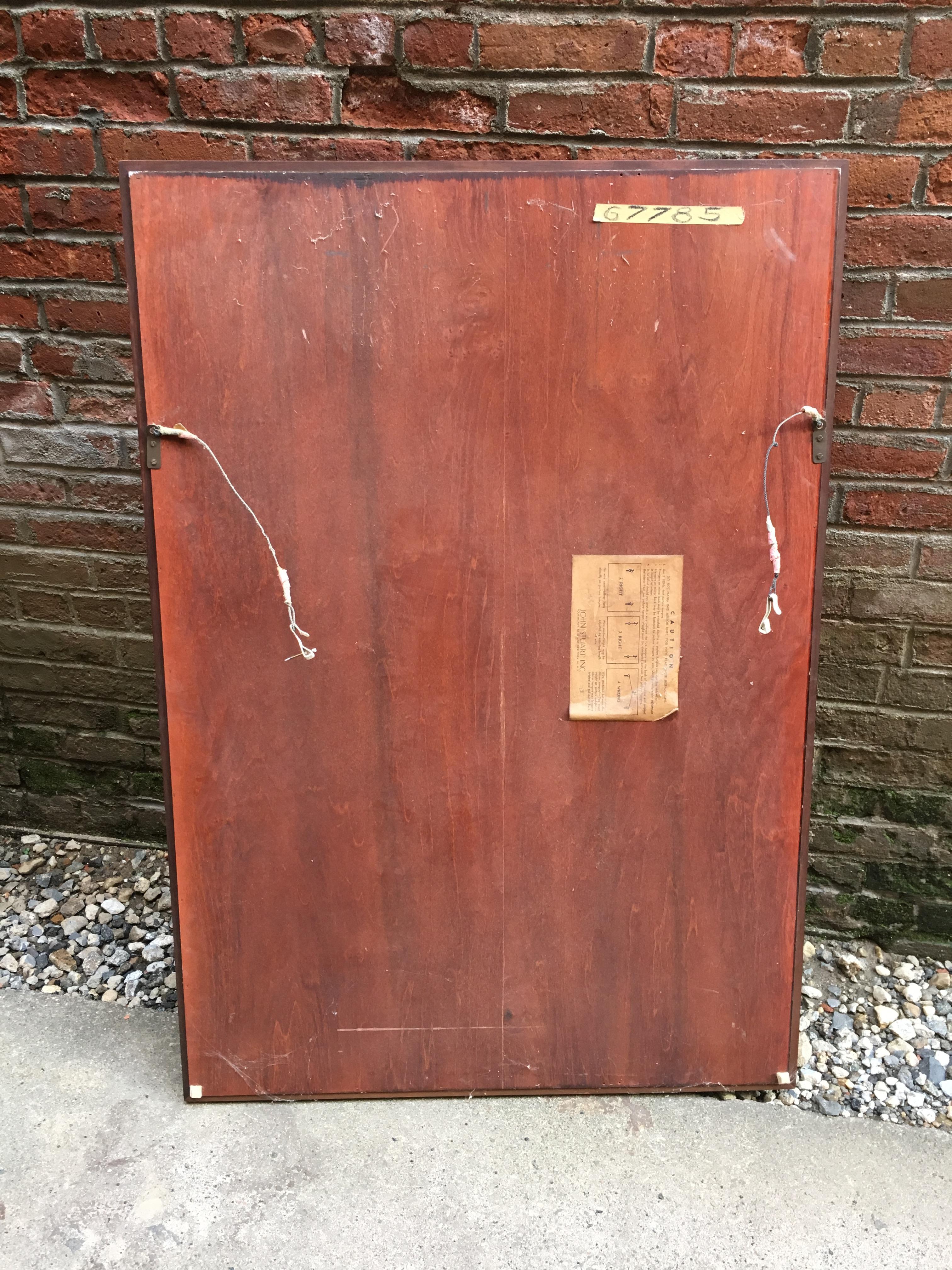 John Stuart Janus Collection Walnut Mirror at 1stDibs