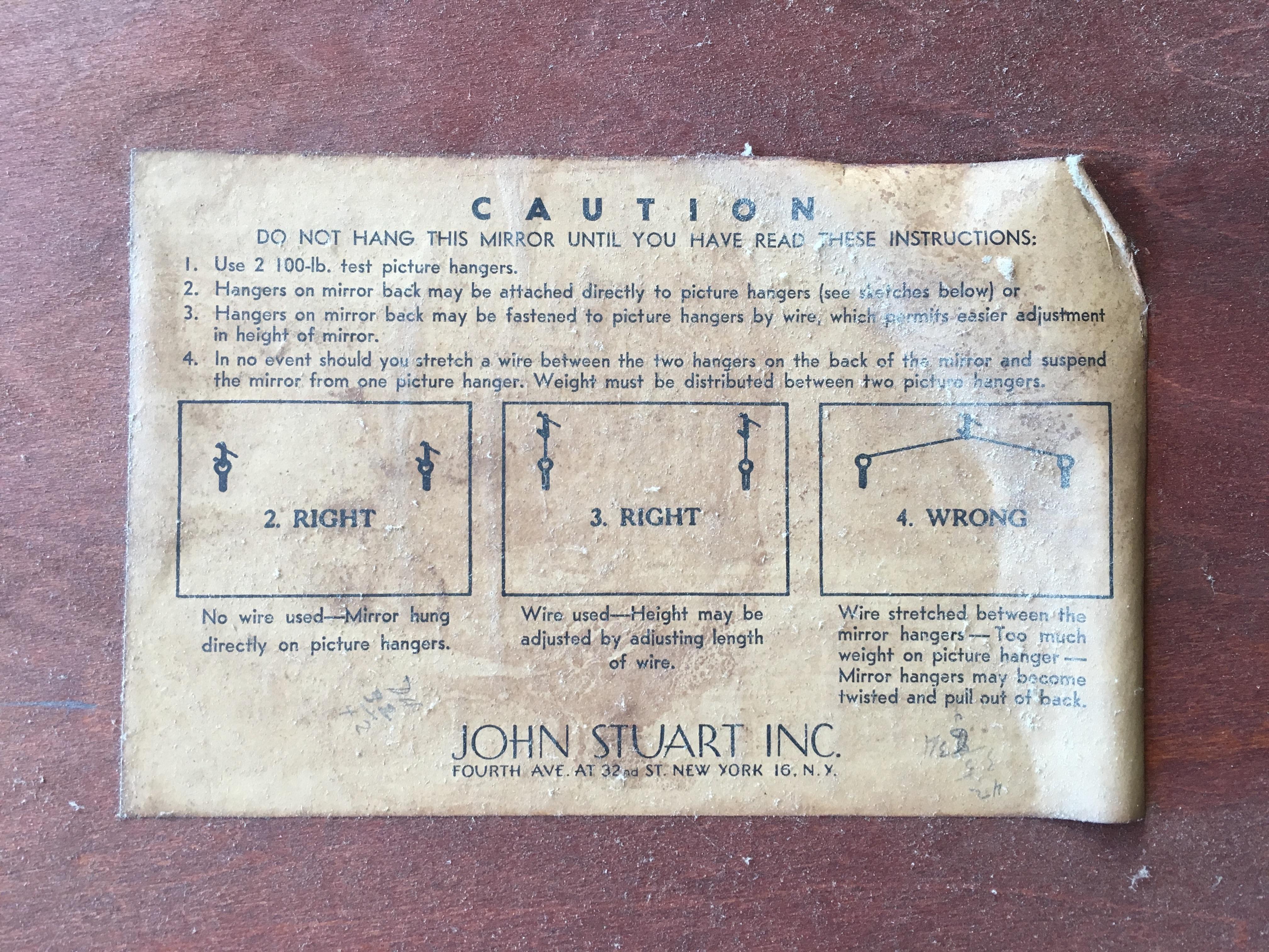 John Stuart Janus Collection Walnut Mirror at 1stDibs