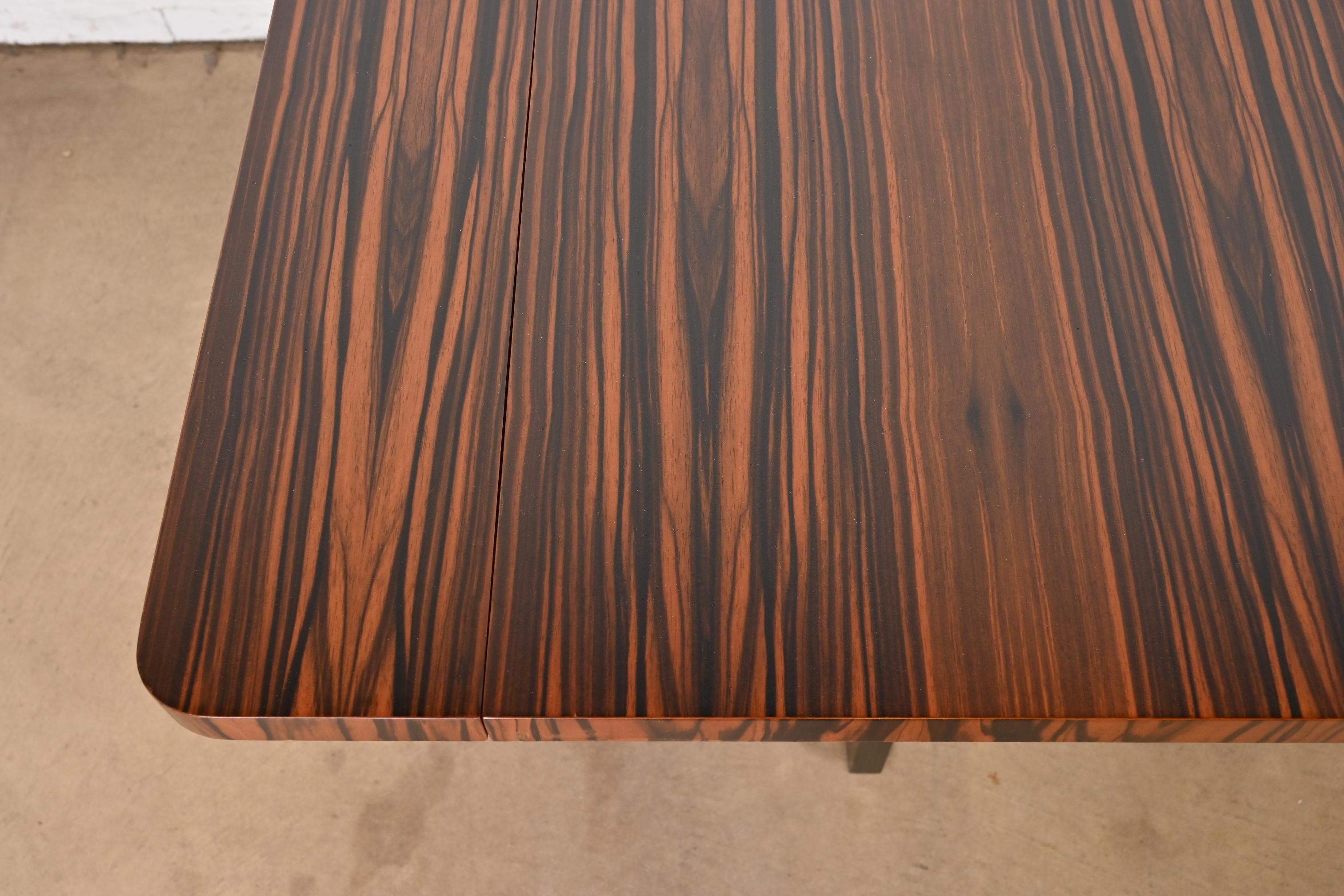 John Stuart Mid-Century Modern Exotic Calamander Wood Dining Table ...