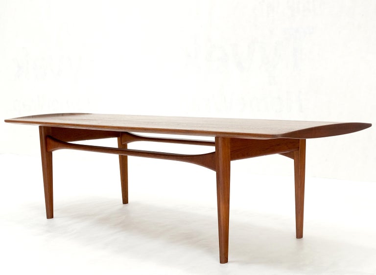 John Stuart Solid Teak Rolled Edges Danish Mid-Century Modern Coffee ...