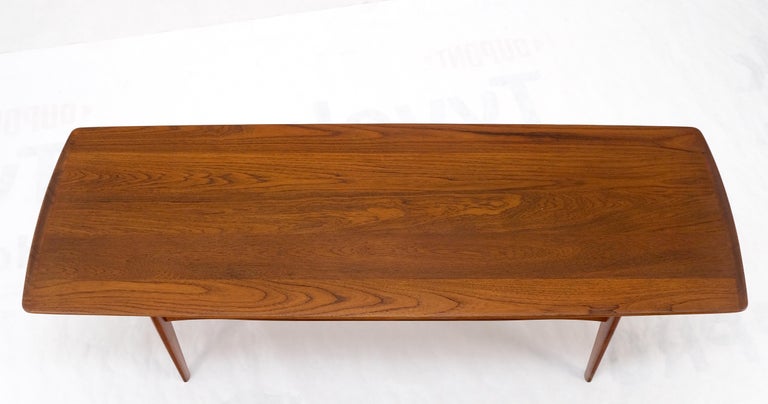 John Stuart Solid Teak Rolled Edges Danish Mid-Century Modern Coffee ...