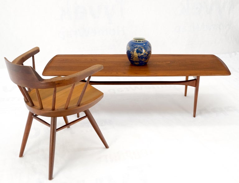John Stuart Solid Teak Rolled Edges Danish Mid-Century Modern Coffee ...