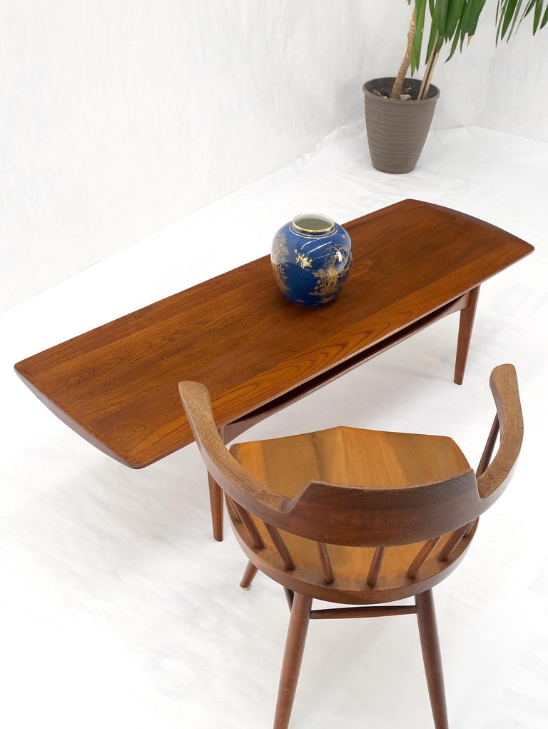 John Stuart Solid Teak Rolled Edges Danish Mid-Century Modern Coffee ...