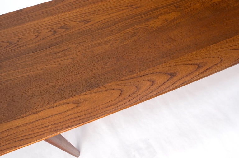 John Stuart Solid Teak Rolled Edges Danish Mid-Century Modern Coffee ...