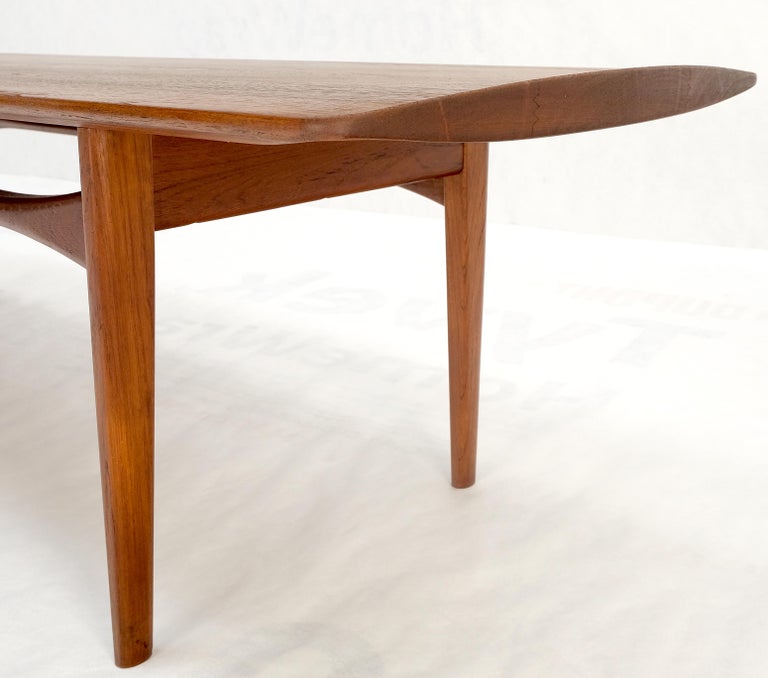 John Stuart Solid Teak Rolled Edges Danish Mid-Century Modern Coffee ...