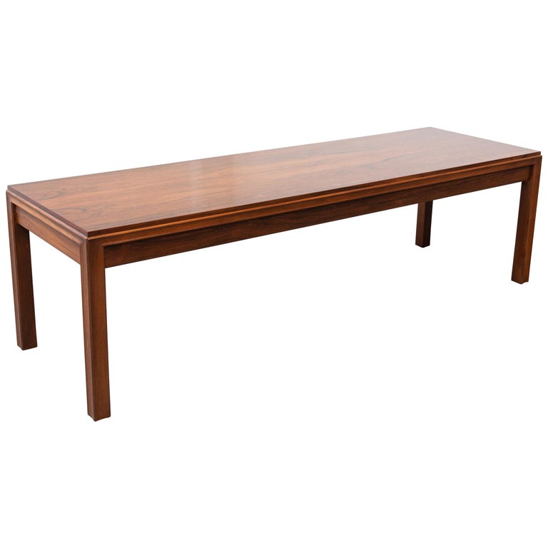 John Stuart Stamped Rosewood "3842" Coffee Table For Sale at 1stDibs
