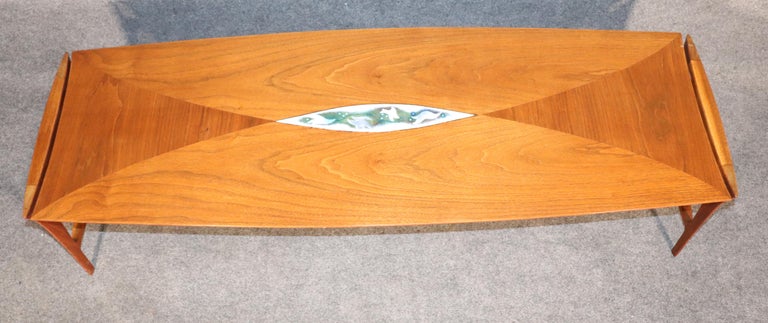 John Stuart Table w/ Tile Inlay For Sale at 1stDibs