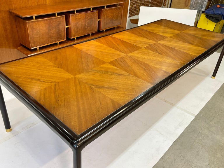 John Stuart Walnut and Mahogany Dining Table and Six Chairs (SATURDAY ...