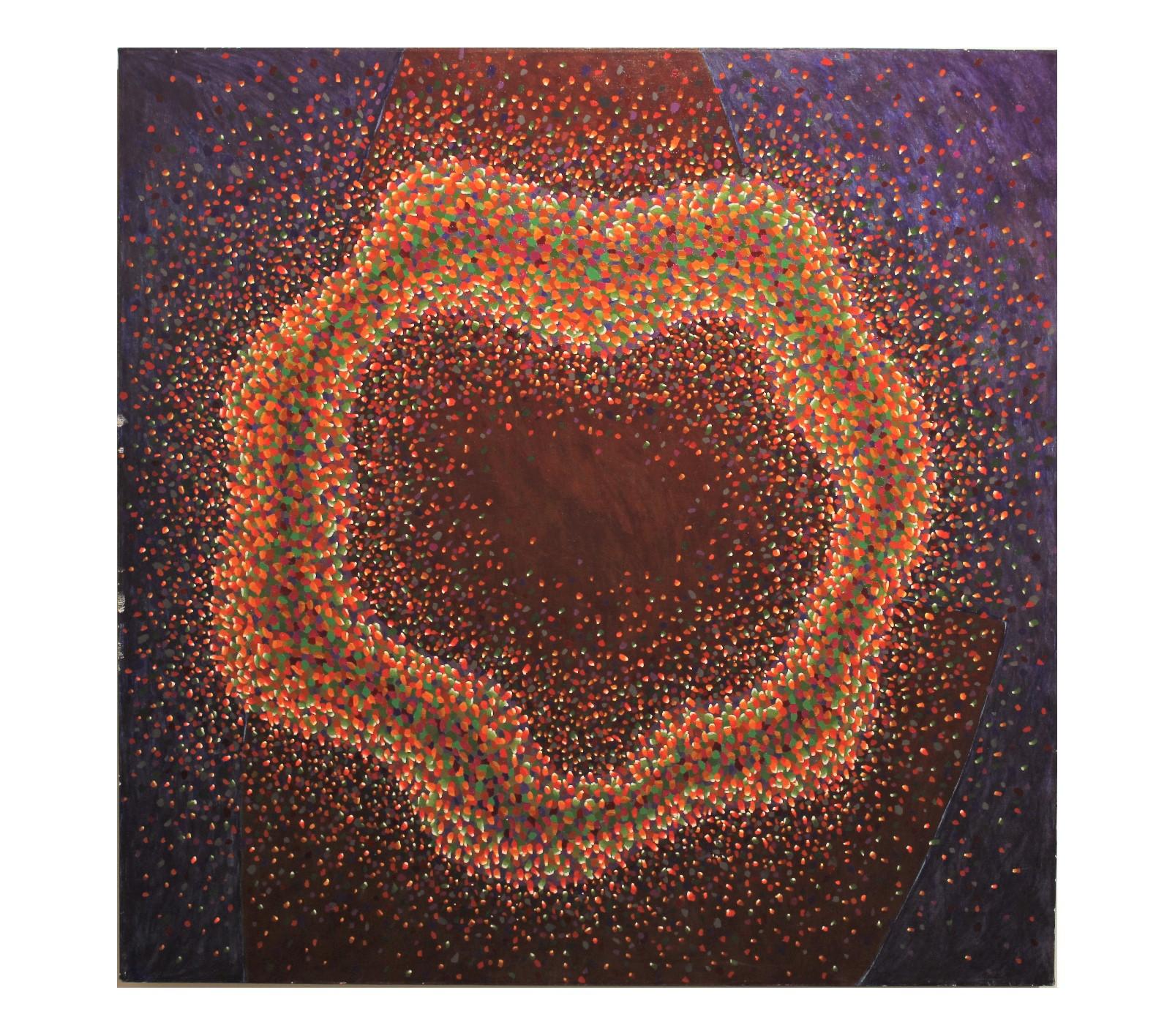 Scott Swezy - Abstract Expressionist Orange and Blue Toned Monotype ...