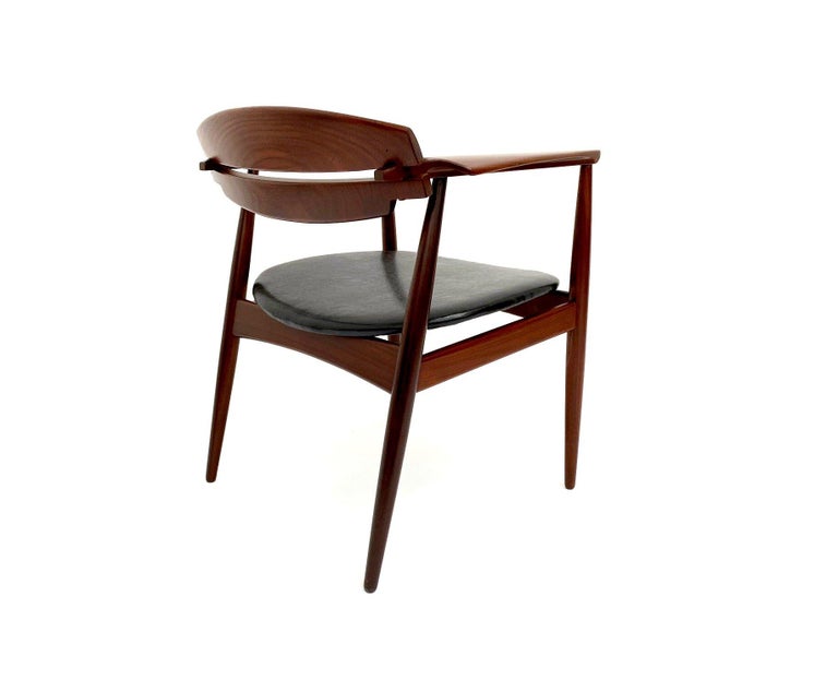 John Sylvester And Jørgen Matz For Bramin Møbler Teak And Black Vinyl ...