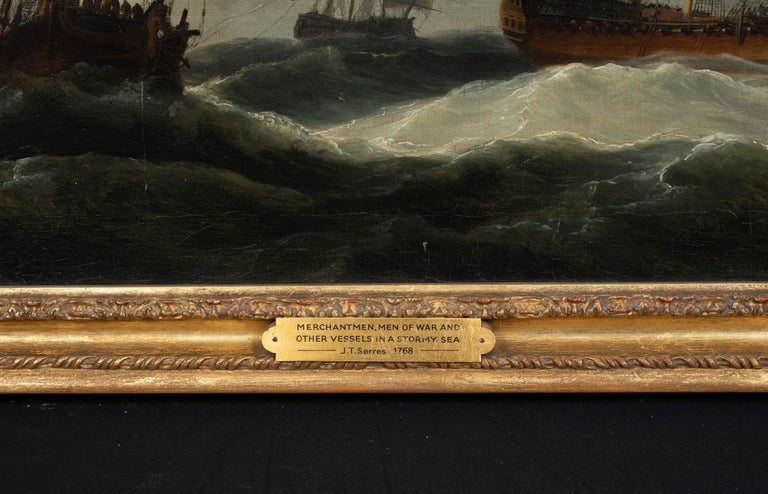 John Thomas Serres - Merchantmen, Men O'war and other vessels in a ...