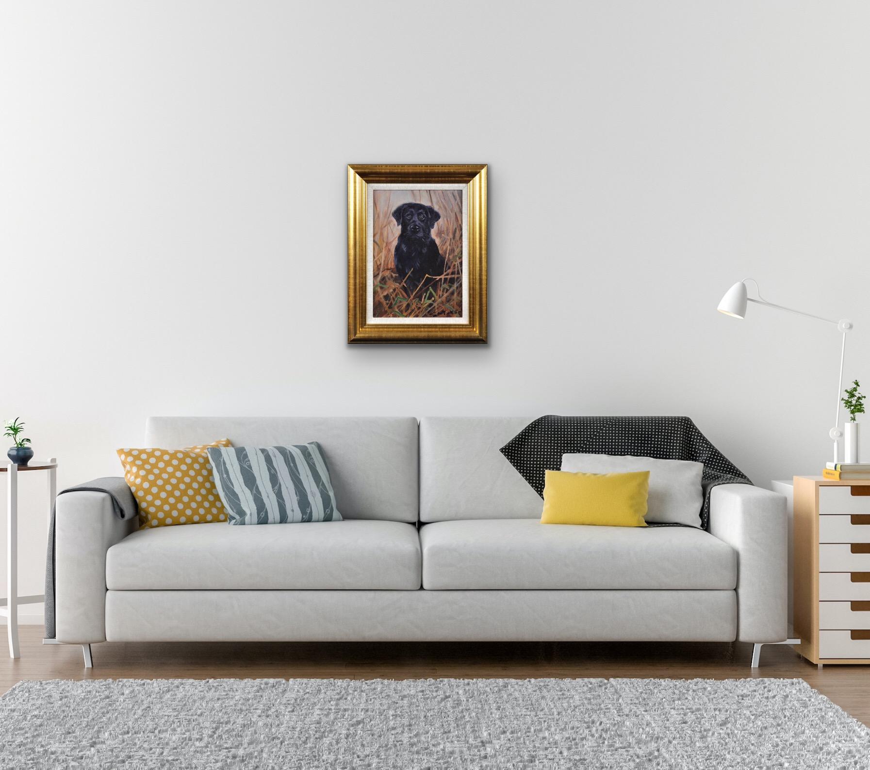 John Trickett - Black Labrador. Original Dog Oil Painting Portrait ...