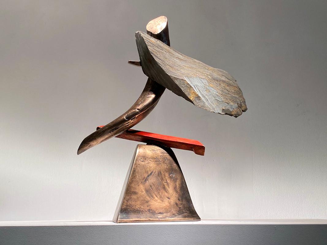 Pradip Mondal - Nature II : Abstract, Bronze, Wood Sculpture by Indian ...
