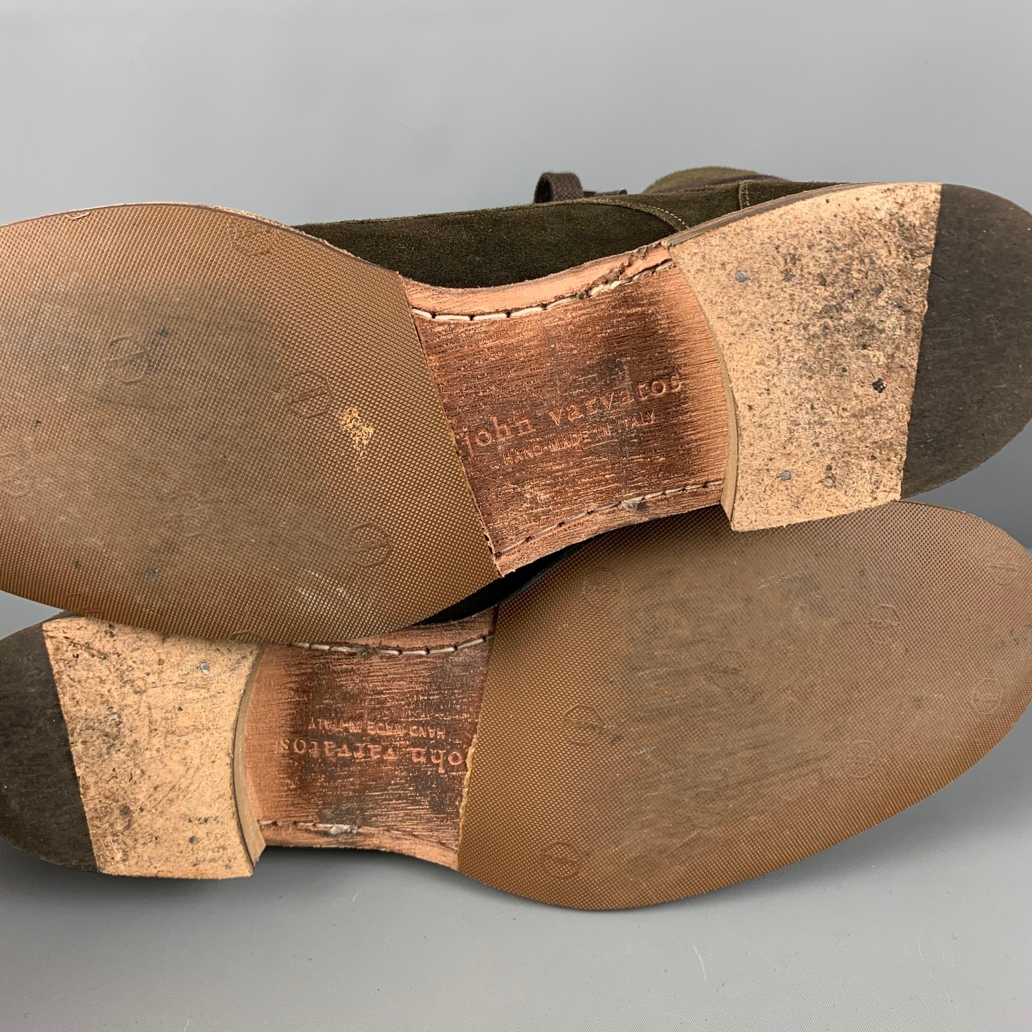 JOHN VARVATOS Size 9.5 Brown Suede Ankle Calf Convert Boots For Sale at ...