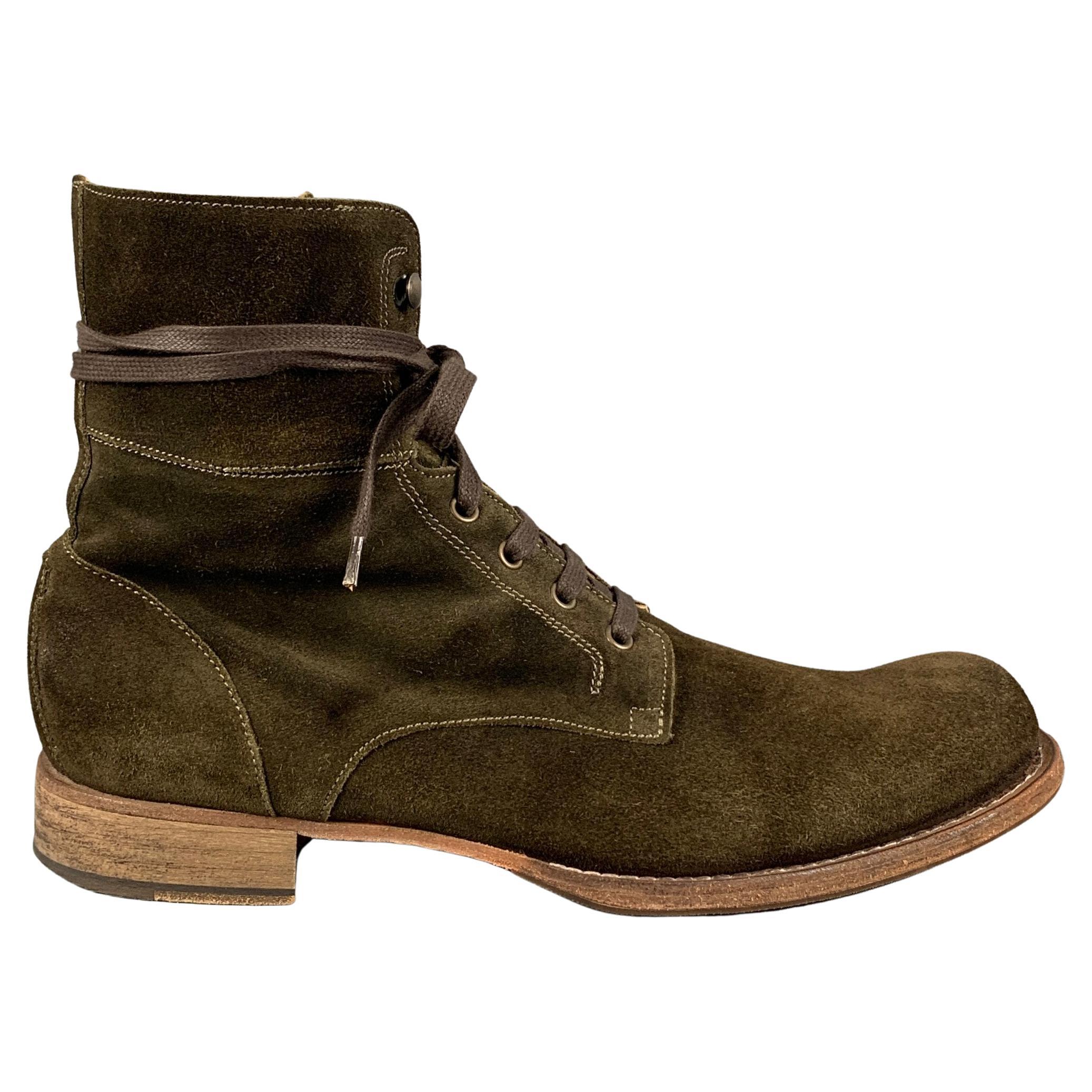 JOHN VARVATOS Size 9.5 Brown Suede Ankle Calf Convert Boots For Sale at ...