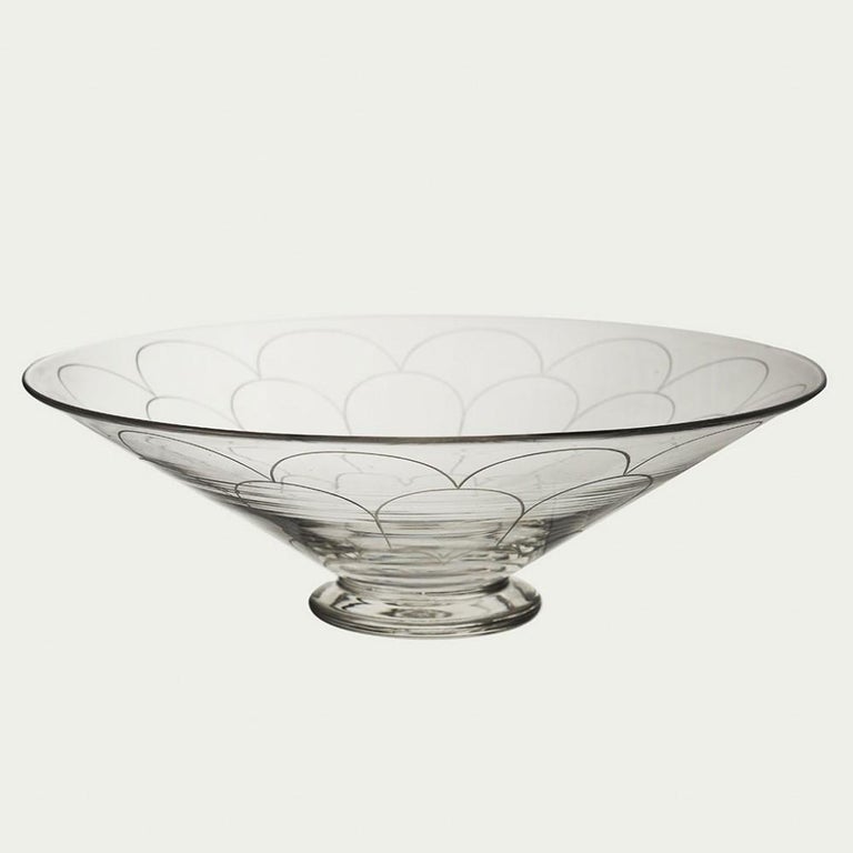 John Walsh Walsh Pattern 5886 Art Deco Glass Bowl, c1940 For Sale at ...