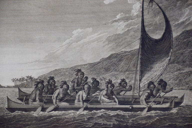 John Webber - "Canoe of the Sandwich Islands" (Hawaii), Engraving of ...