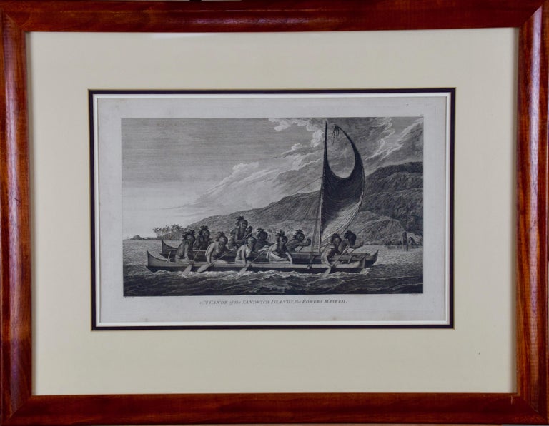 John Webber - "Canoe of the Sandwich Islands" (Hawaii), Engraving of ...